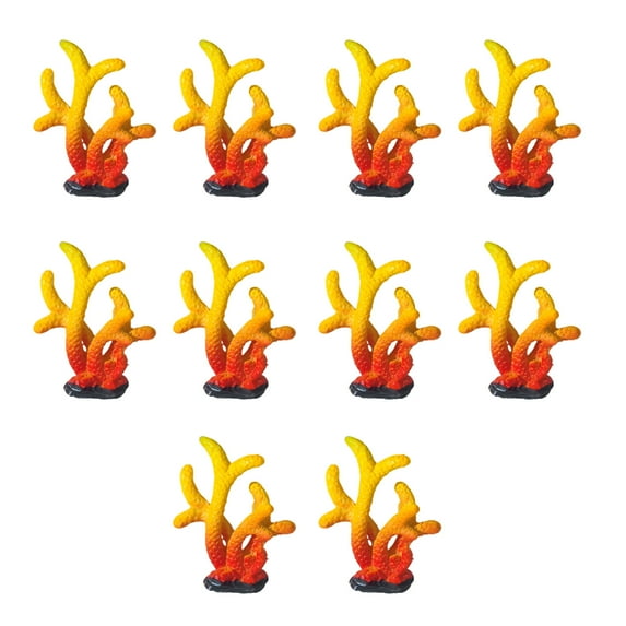 10pack Artificial Corals Undersea Water Plant Fish Tanks Aquariums ...