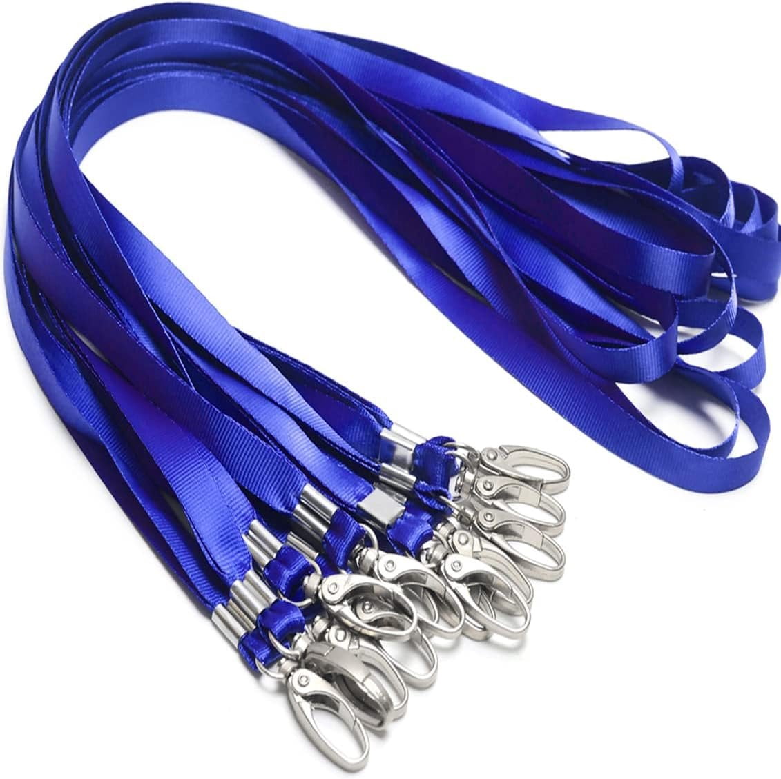 10pack Lanyards for Id Badges Holder Bulk Lanyard with Clip Swivel ...