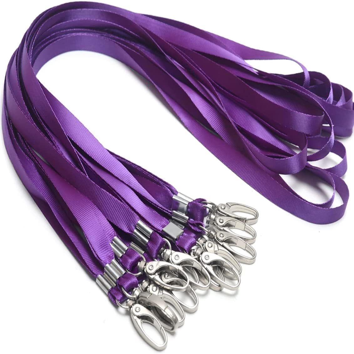 10pack Lanyards for Id Badges Holder Bulk Lanyard with Clip Swivel ...