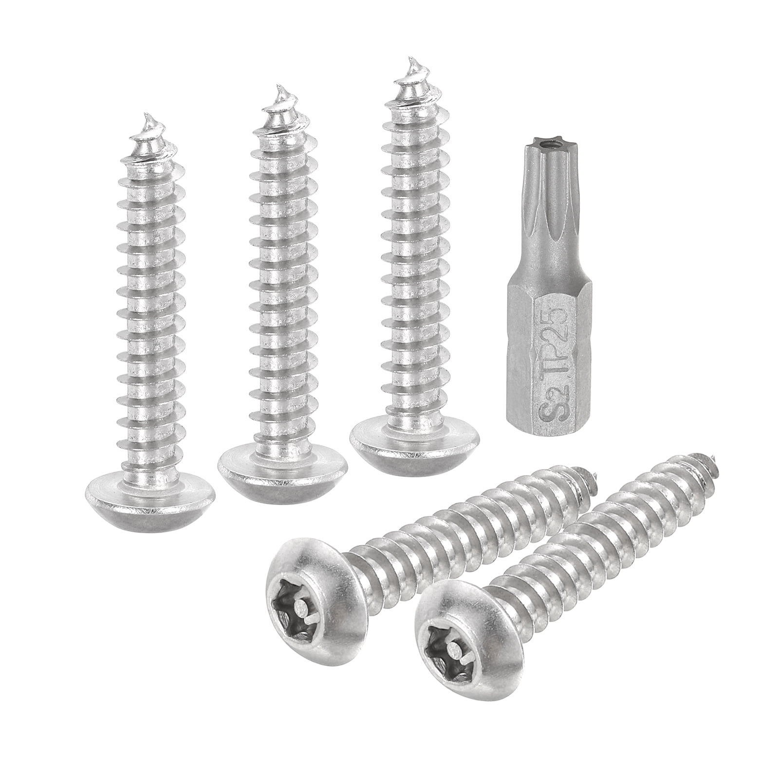 10pack M5 x 30mm Button Head Torx Security Sheet Metal Screws with T25 ...