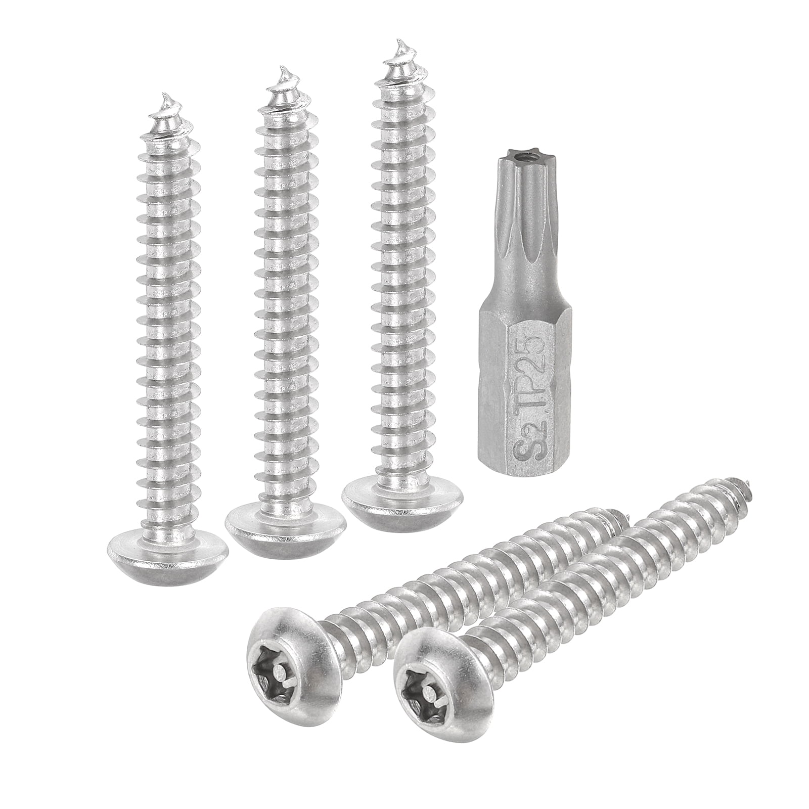 10pack M5 x 40mm Button Head Torx Security Sheet Metal Screws with T25 ...