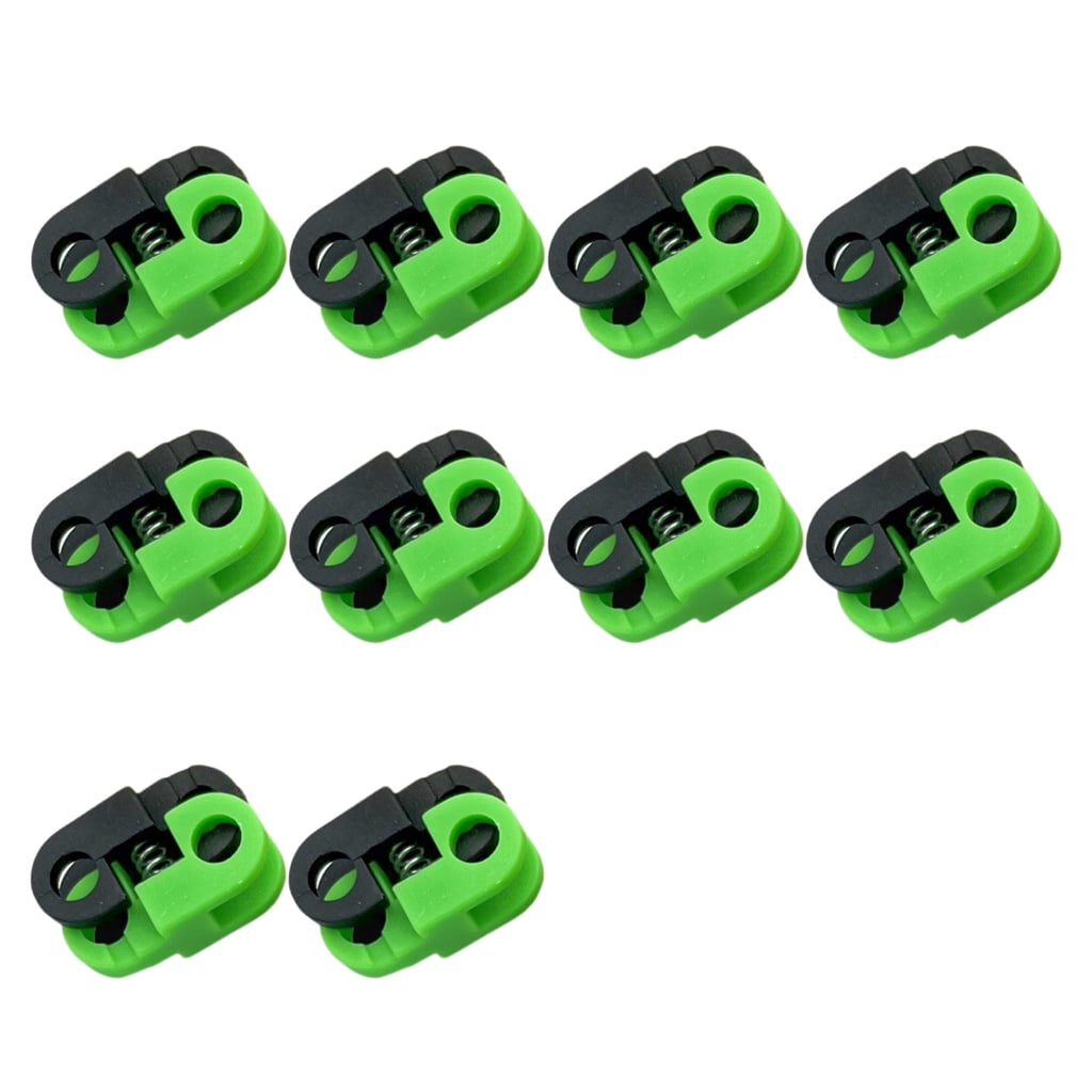 10pack Nylons Spring Clasp Cord Lock Stopper End Toggle Clip Fasteners ...