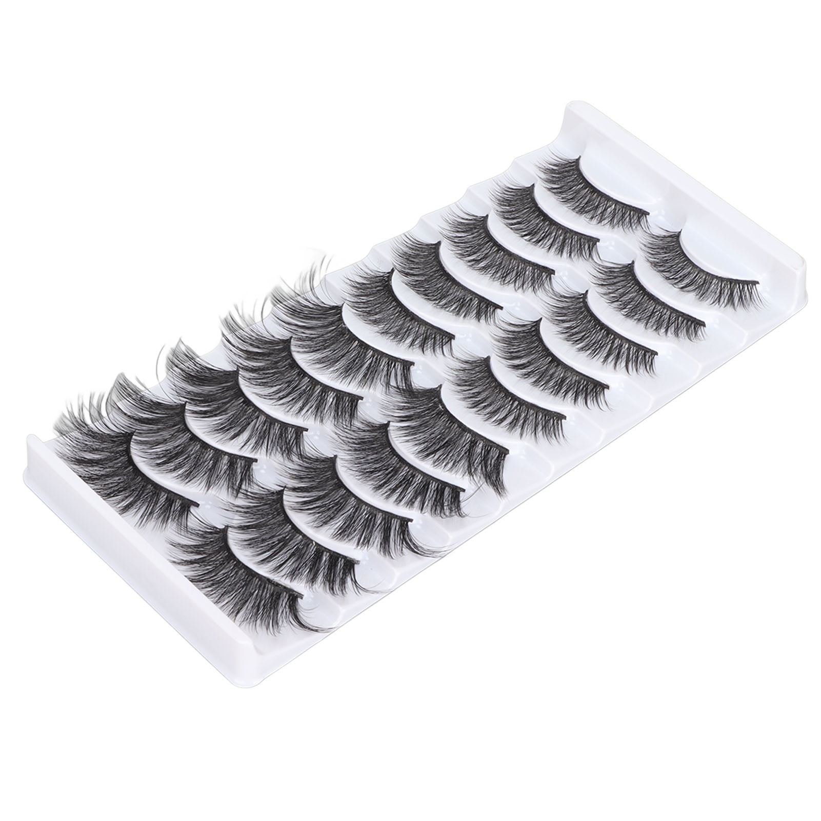 10pairs Fake Eyelashes 6D Semi Handcrafted Widened Lines Naturally ...