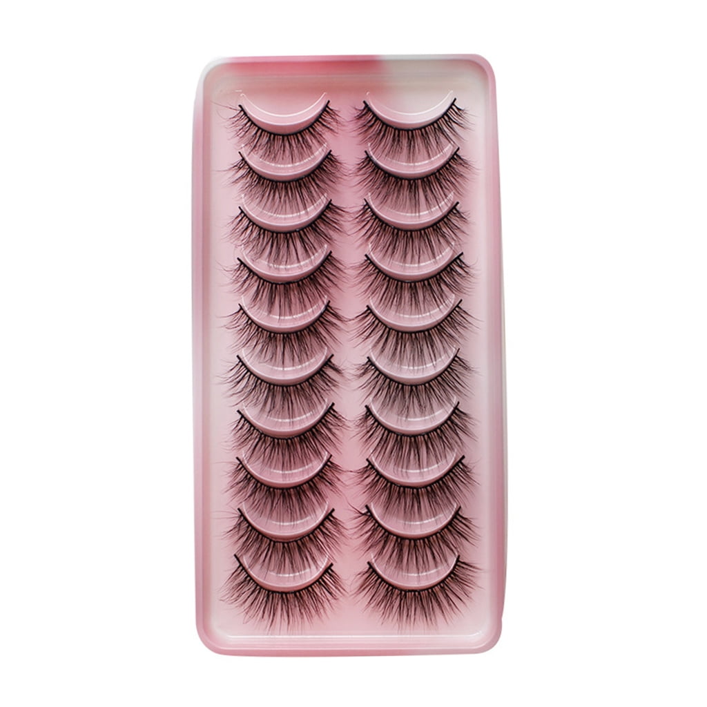 10pairs Fashion Natural Look Lashes 3D Soft False Eyelashes Extension ...