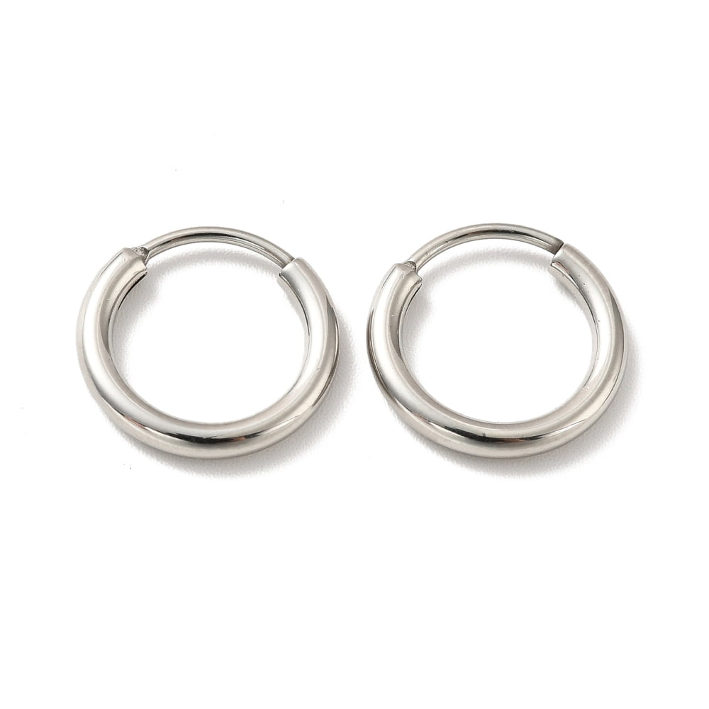 10pairs Resistant 201 Stainless Steel Huggie Hoop Earrings with 304 ...