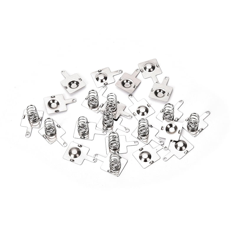 10pairs Silver Metal Battery Spring Plate Set for AA AAA Batteries 14 ...