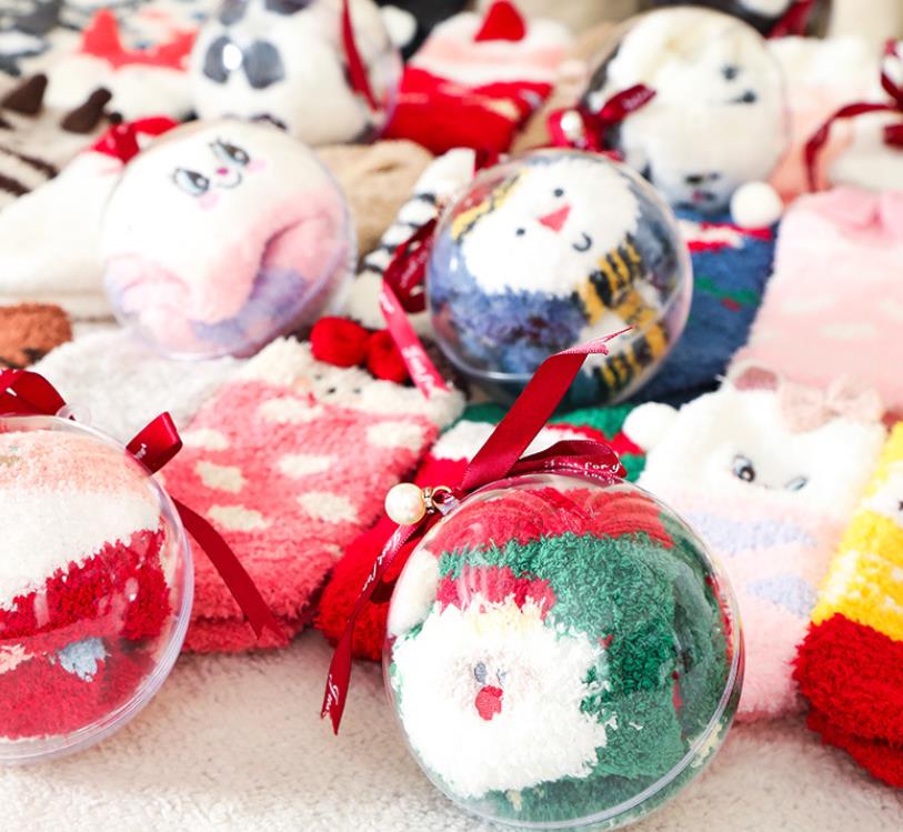 10pairs Stockings Stuffers with Clear Ball Packaging Women Cozy Fuzzy ...