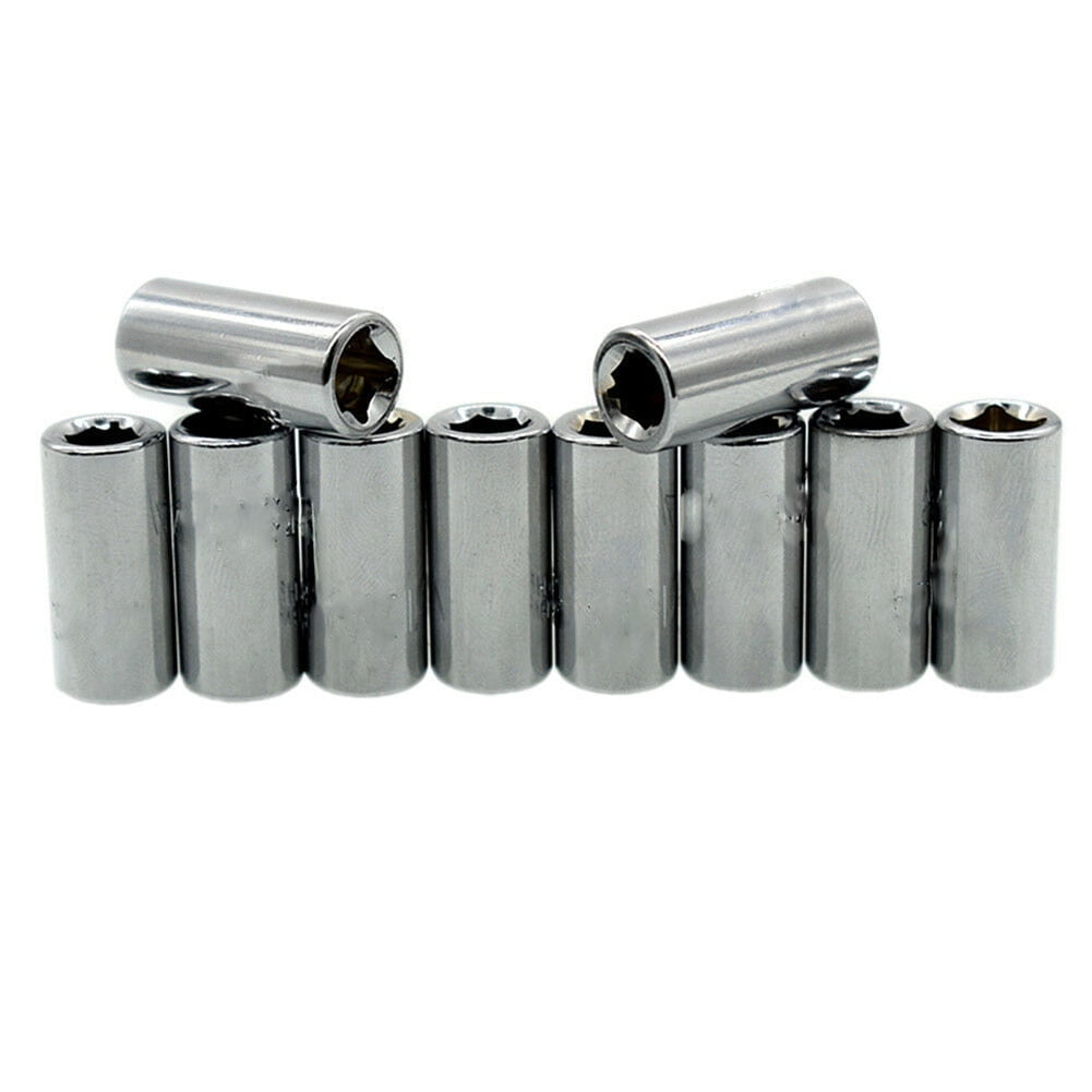 10pc 1/4 inch Square Drive To 1/4 inch Hex Shank Socket Bits Converter ...