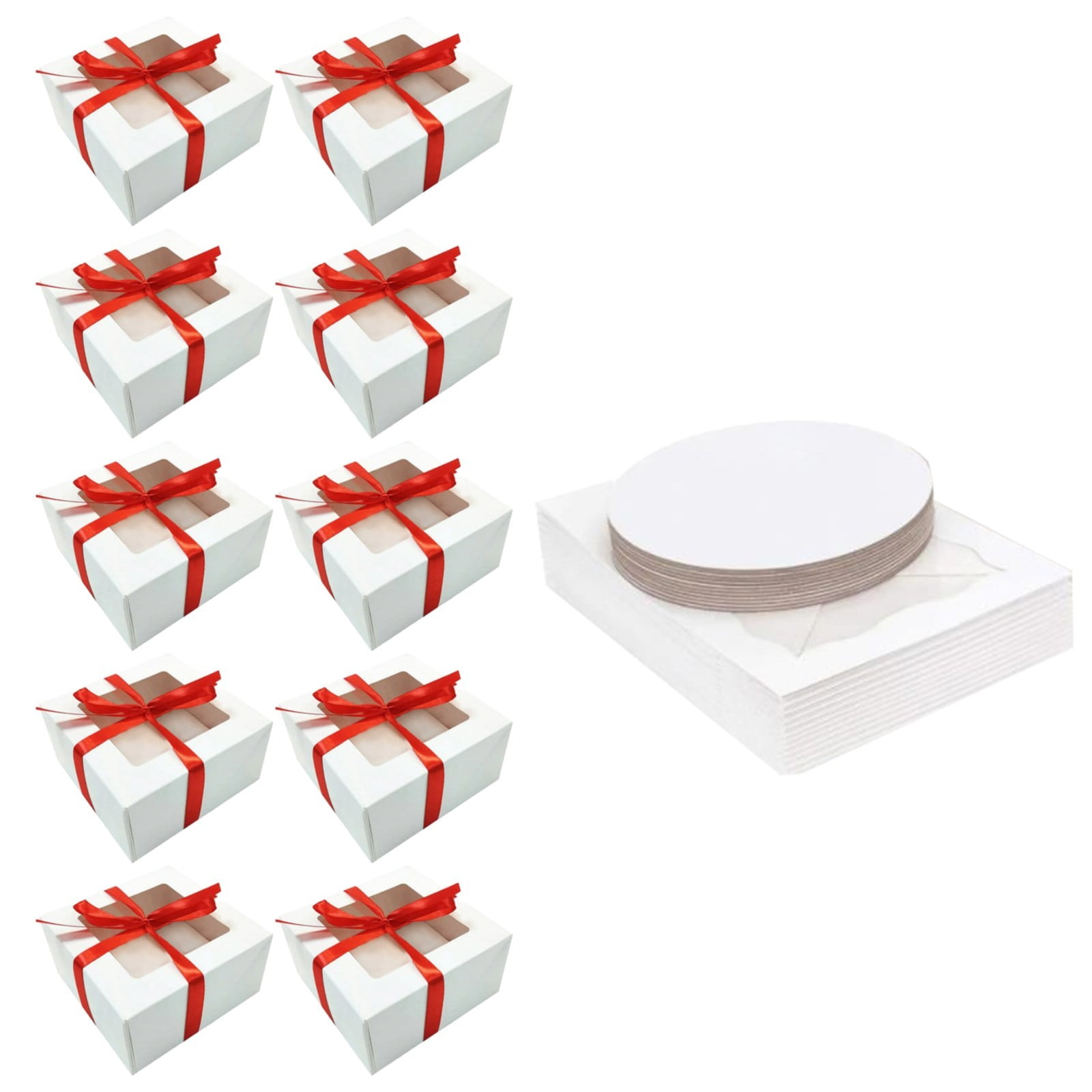 10pc 10 Inch Cake Box With Cake Boards Set 20pcs 10x10x5 Inches Box ...