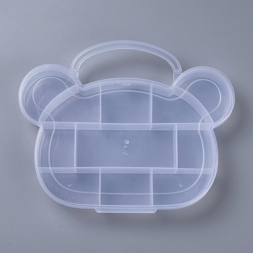 10pc 11 Compartments Bear Plastic Storage Box Bead Containers for ...