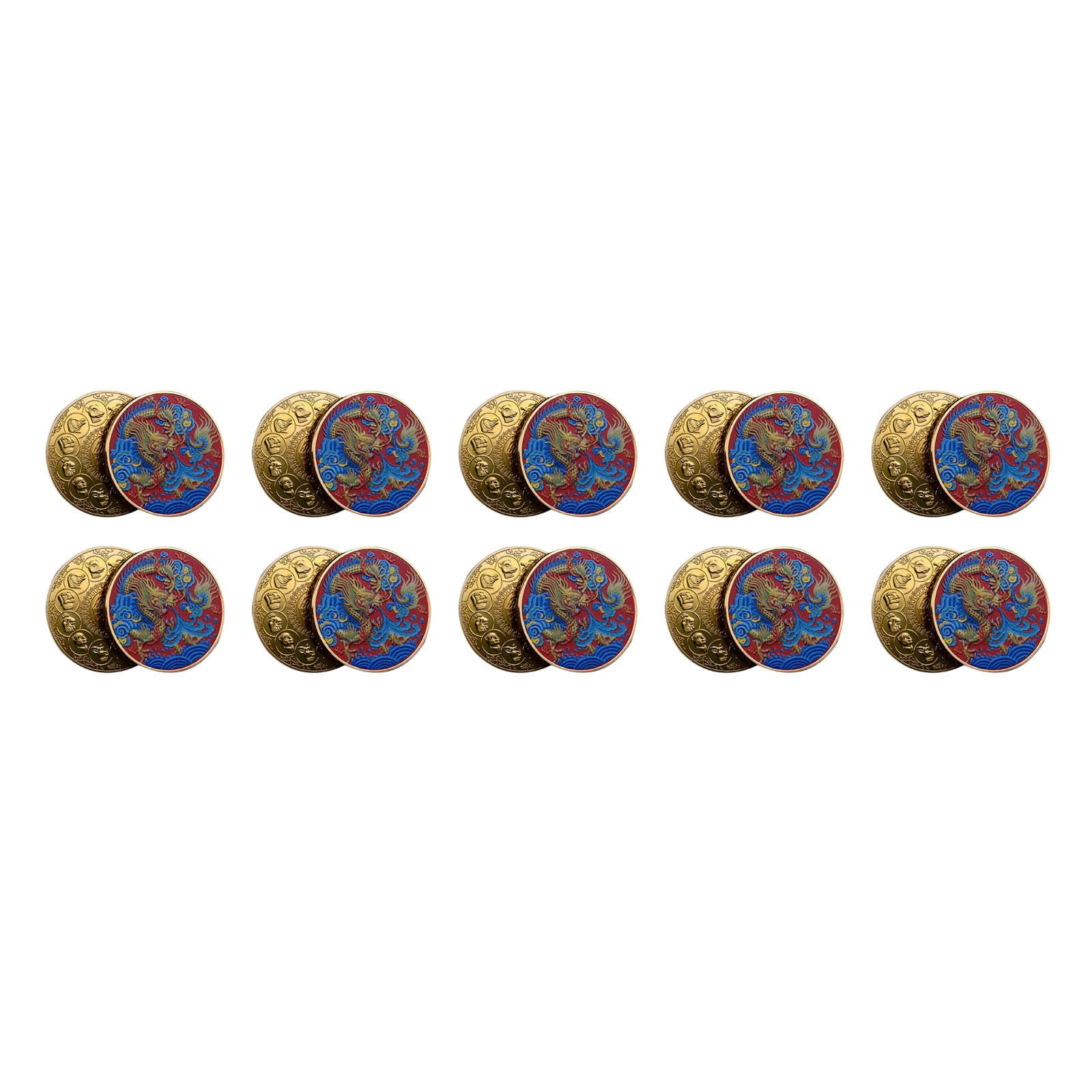 10pc 2024 Dragon Commemorative Dragon King Commemorative Gold Creative ...