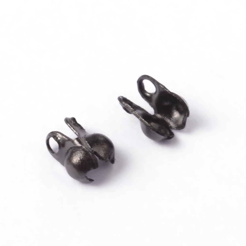 10pc 304 Stainless Steel Bead Tips Calotte Ends Clamshell Knot Cover ...
