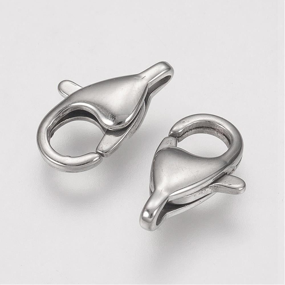 10pc 304 Stainless Steel Lobster Claw Clasps Stainless Steel Color ...