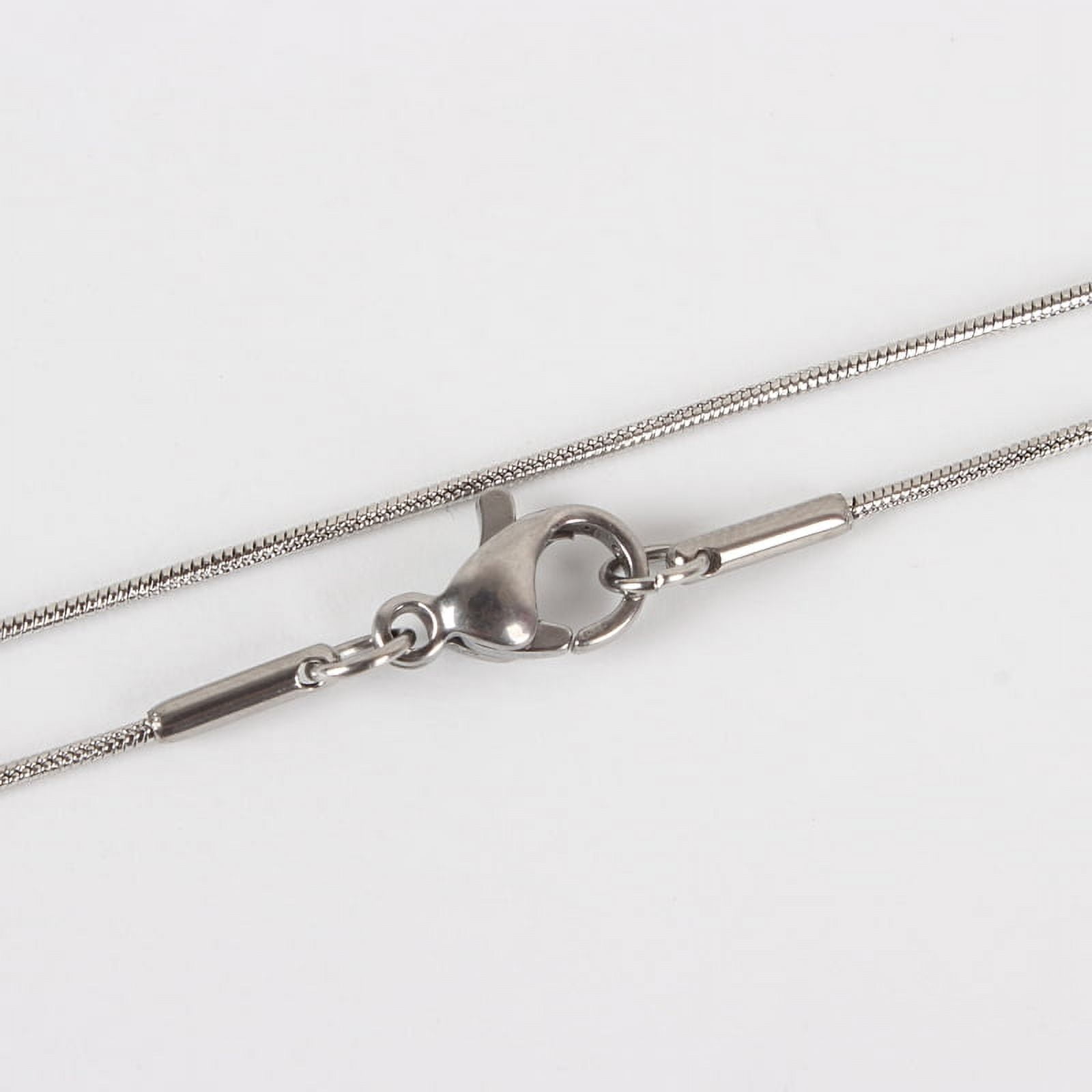 10pc 304 Stainless Steel Snake Chain Necklace Making with Lobster Claw ...