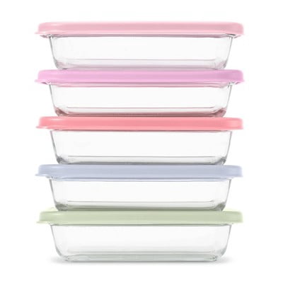 10pc 3c Glass Meal prep Food Storage Container Set Coastal Postcard ...