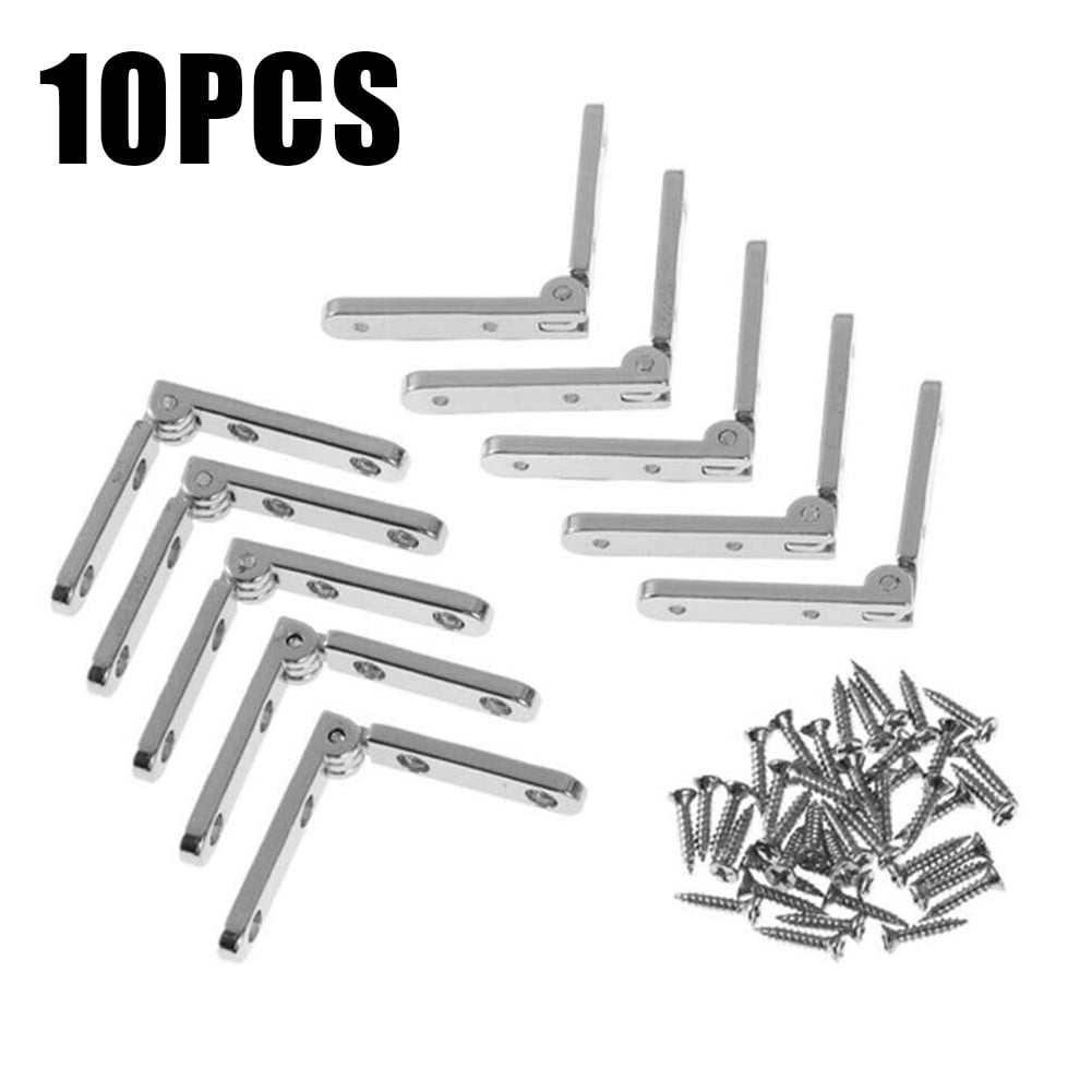 10Pc 90 Degree Hinges L-Shaped Spring Hinge Zinc Alloy Furniture Hinge ...