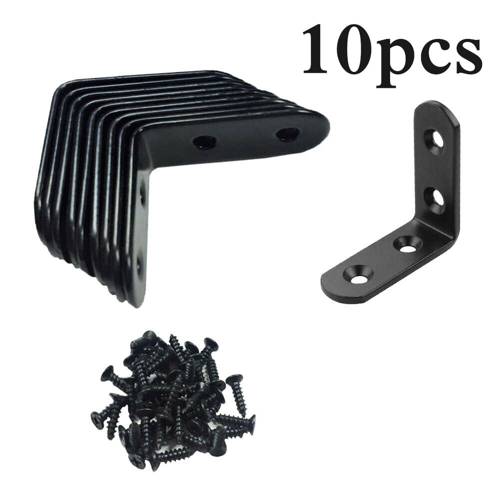 10pc 90 Degree Right Angle Bracket Corner Brace L Shape Fixed Bracket ...