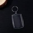 10pc Acrylic Photo Frame Keychain with Iron Split Key Rings Rectangle ...