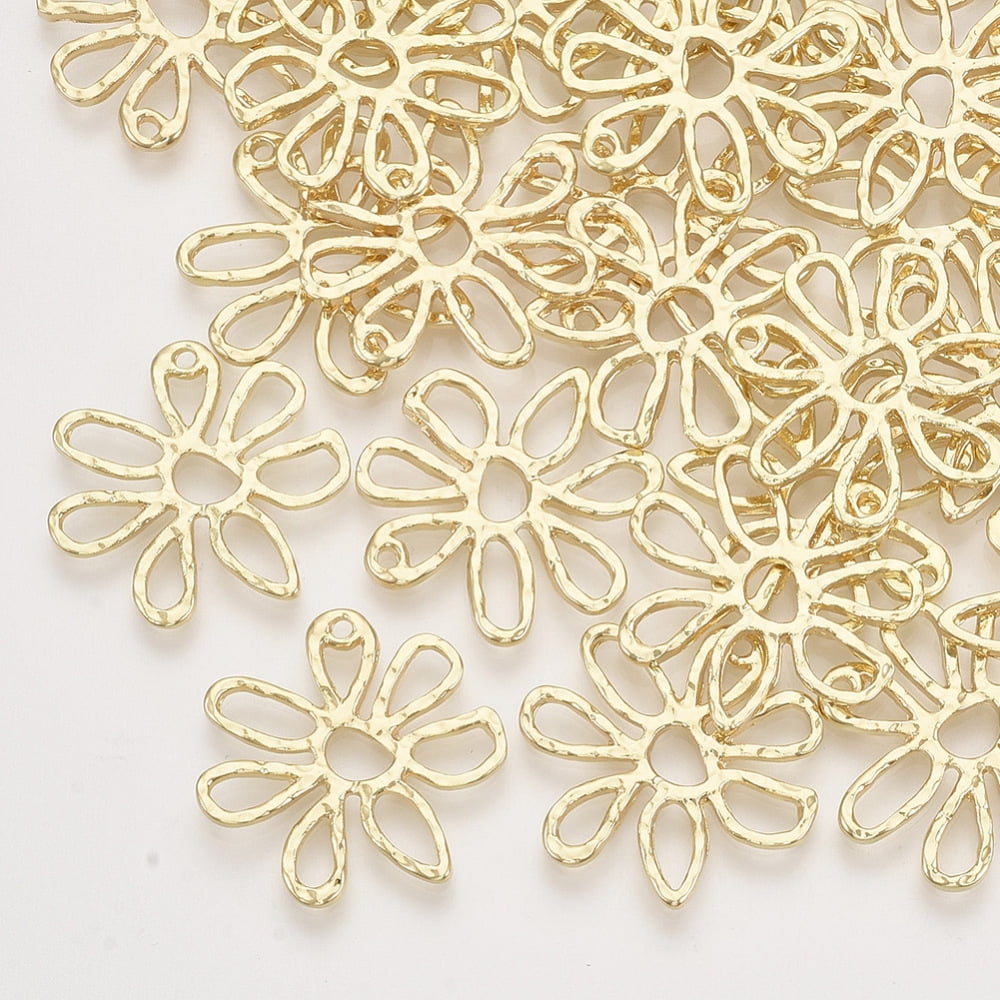 10pc Alloy Open Back Bezel Pendants For DIY UV Resin Epoxy Resin ...