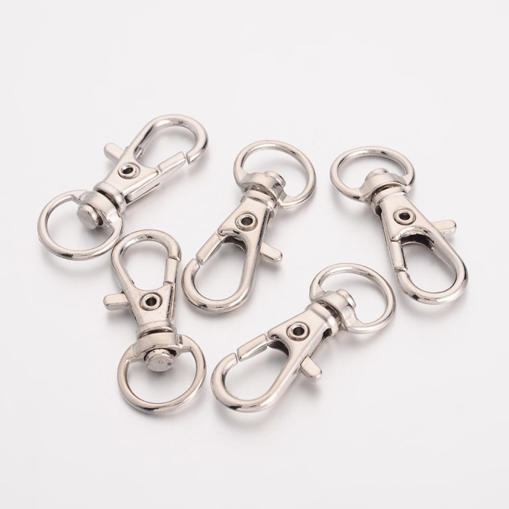 10pc Alloy Swivel D Rings Lobster Claw Clasps Swivel Snap Hook for ...