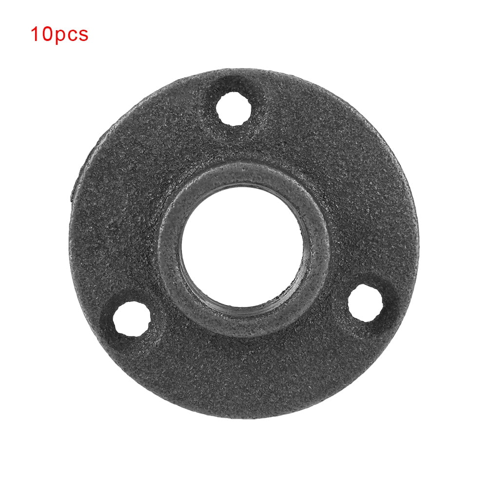 10pc Black Malleable Iron Floor Flange BSP Threaded Fitting Pipe ...