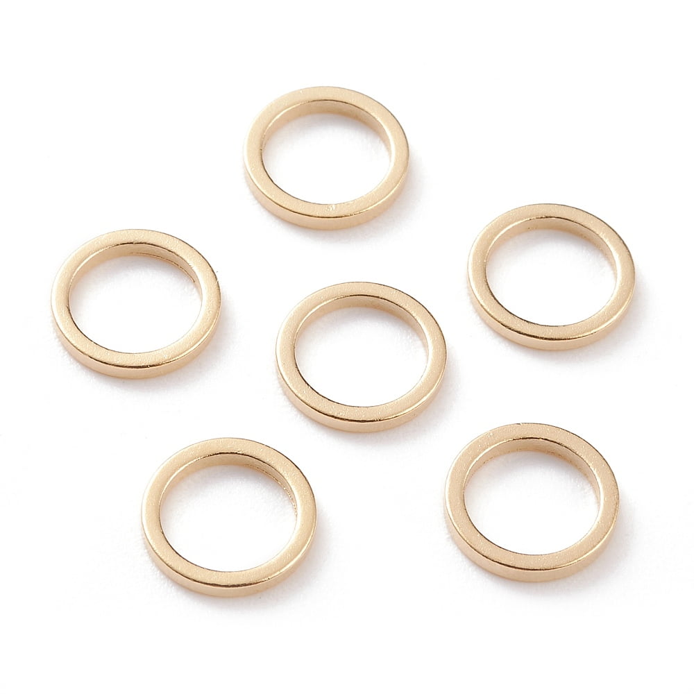 10pc Brass Linking Rings Long-Lasting Plated Round Ring Real 24K Gold ...