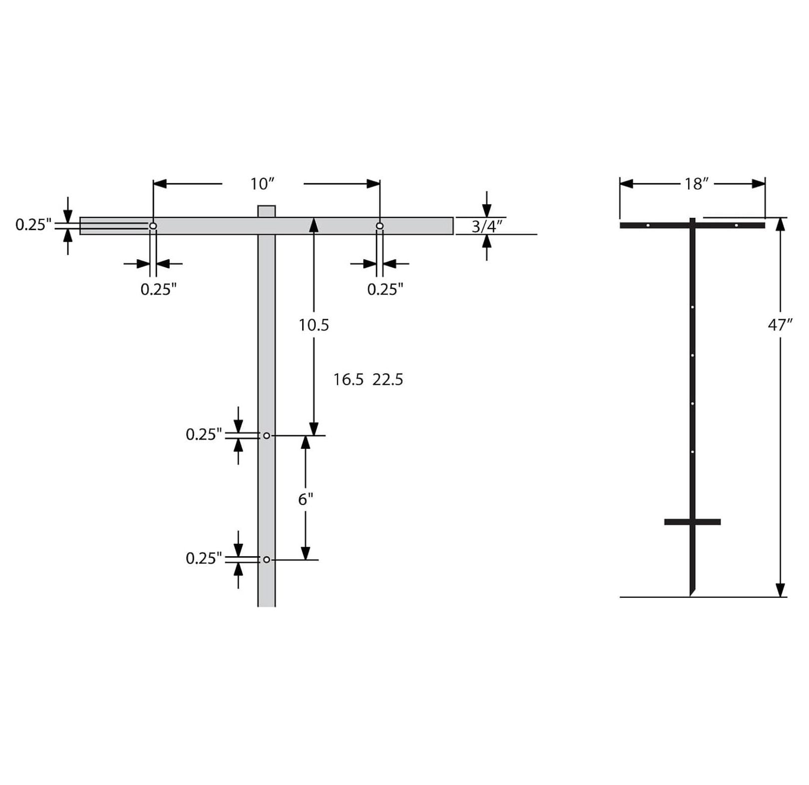10pc Case of 47 inch T-Bar Sign Stakes - Walmart.com