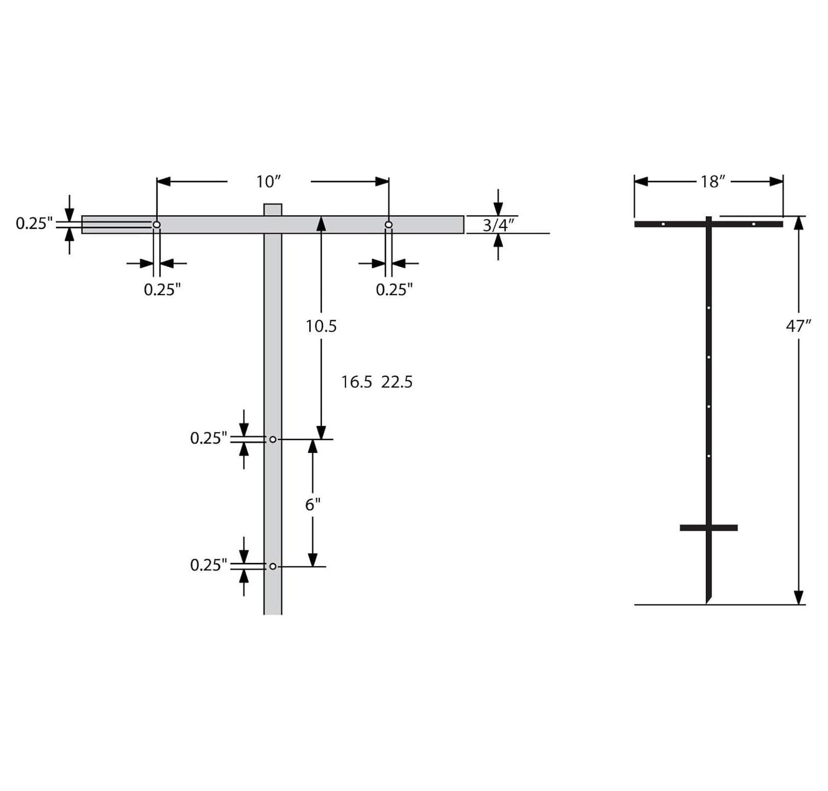 10pc Case of 47 inch T-Bar Sign Stakes - Walmart.com