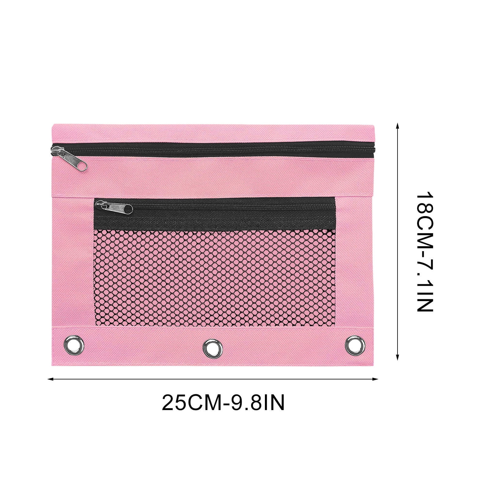 10pc Cloth Eyelet Binder B5 File Bag, Three-Hole Zipper Pencil Pouch ...