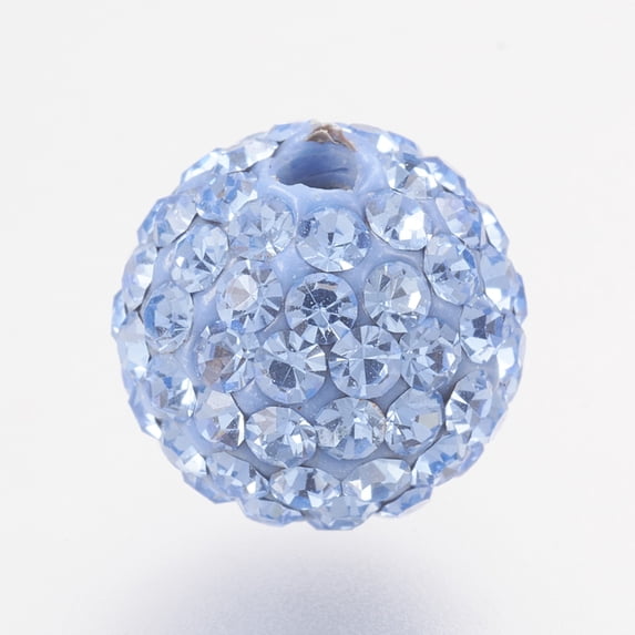 10pc Czech Rhinestone Beads Pave Disco Ball Beads Polymer Clay Round ...