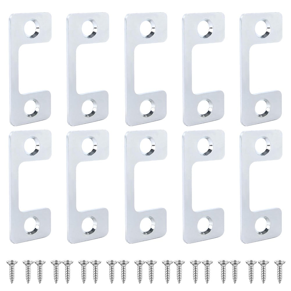 10pc Door Strike Plate Adjustable Deadbolt Door Latch Plate Locks with ...
