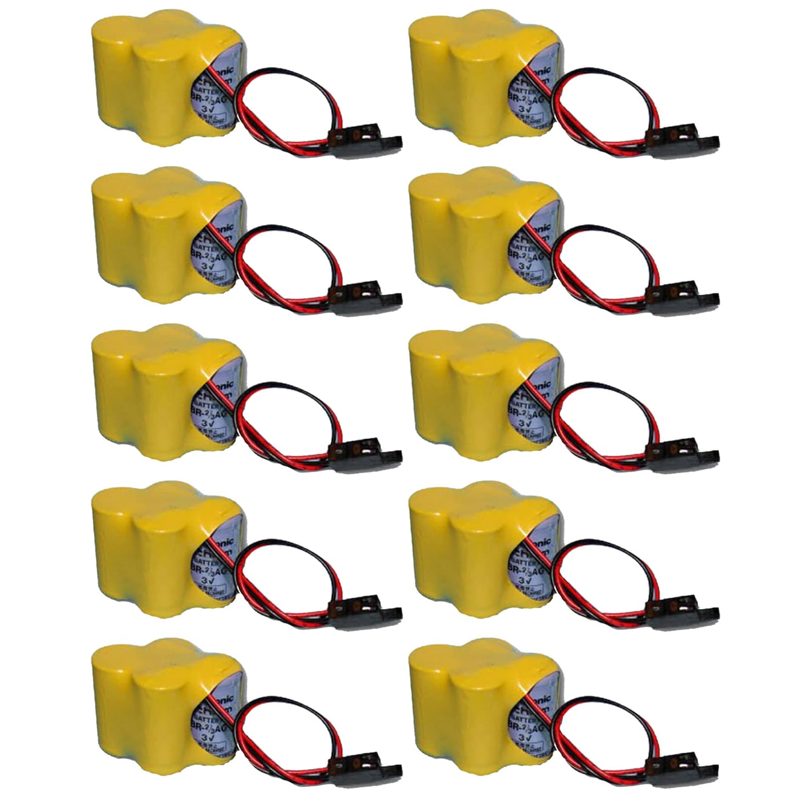 10pc Emergency Lighting Exit Sign Battery Compatible with CUSTOM-107 ...