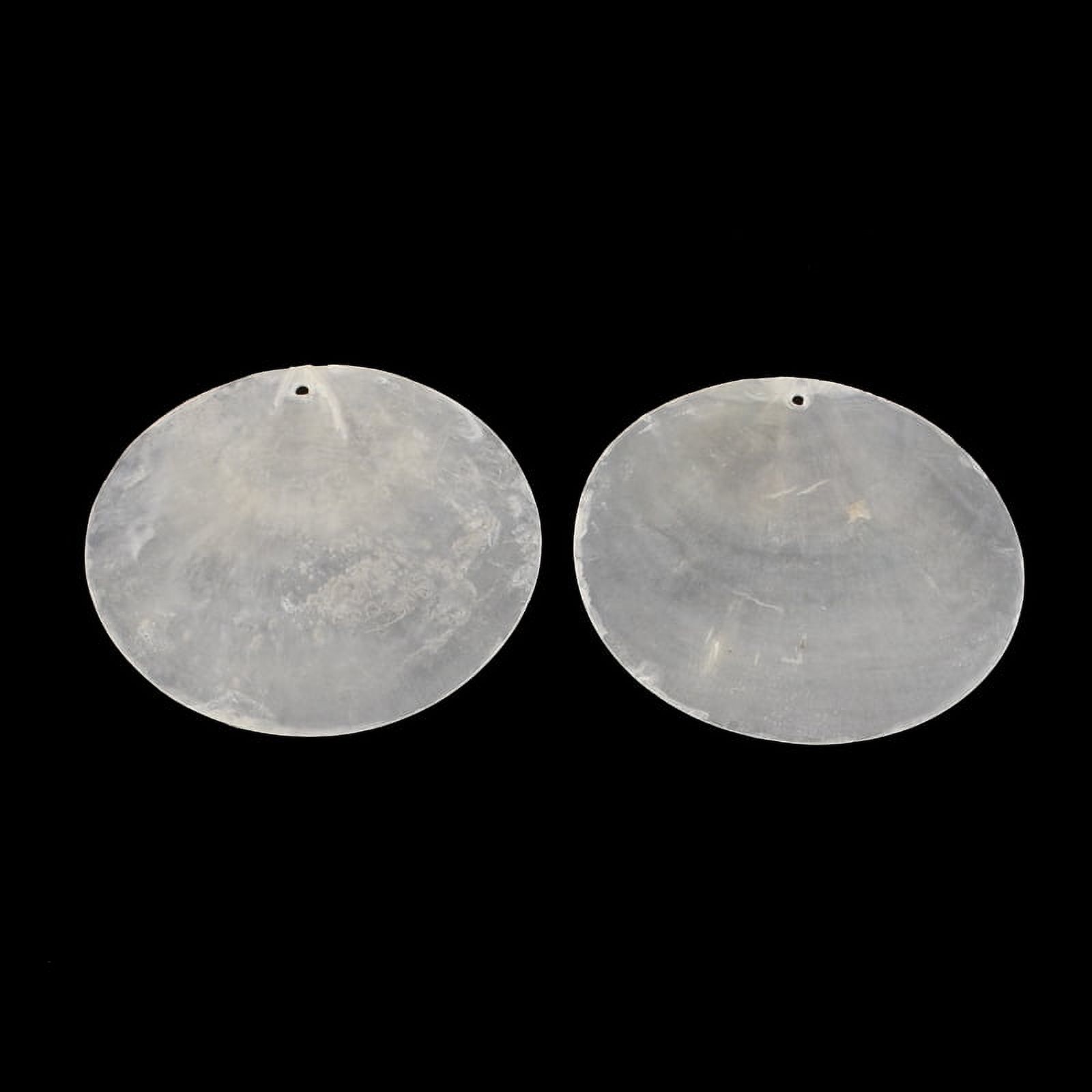 10pc Flat Round Capiz Shell Big Pendants WhiteSmoke 60x1mm Hole: 2mm ...
