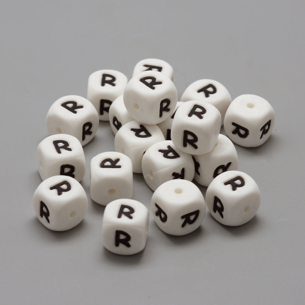 10pc Food Grade Eco-Friendly Silicone Beads, Horizontal Hole, Chewing ...