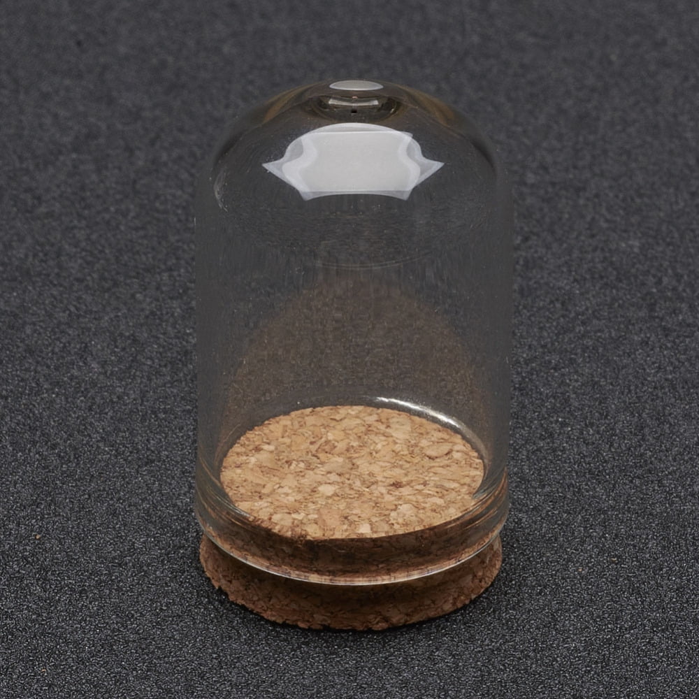 10pc Glass Dome Cloche Cover Bell Jar with Cork Base For Doll House ...