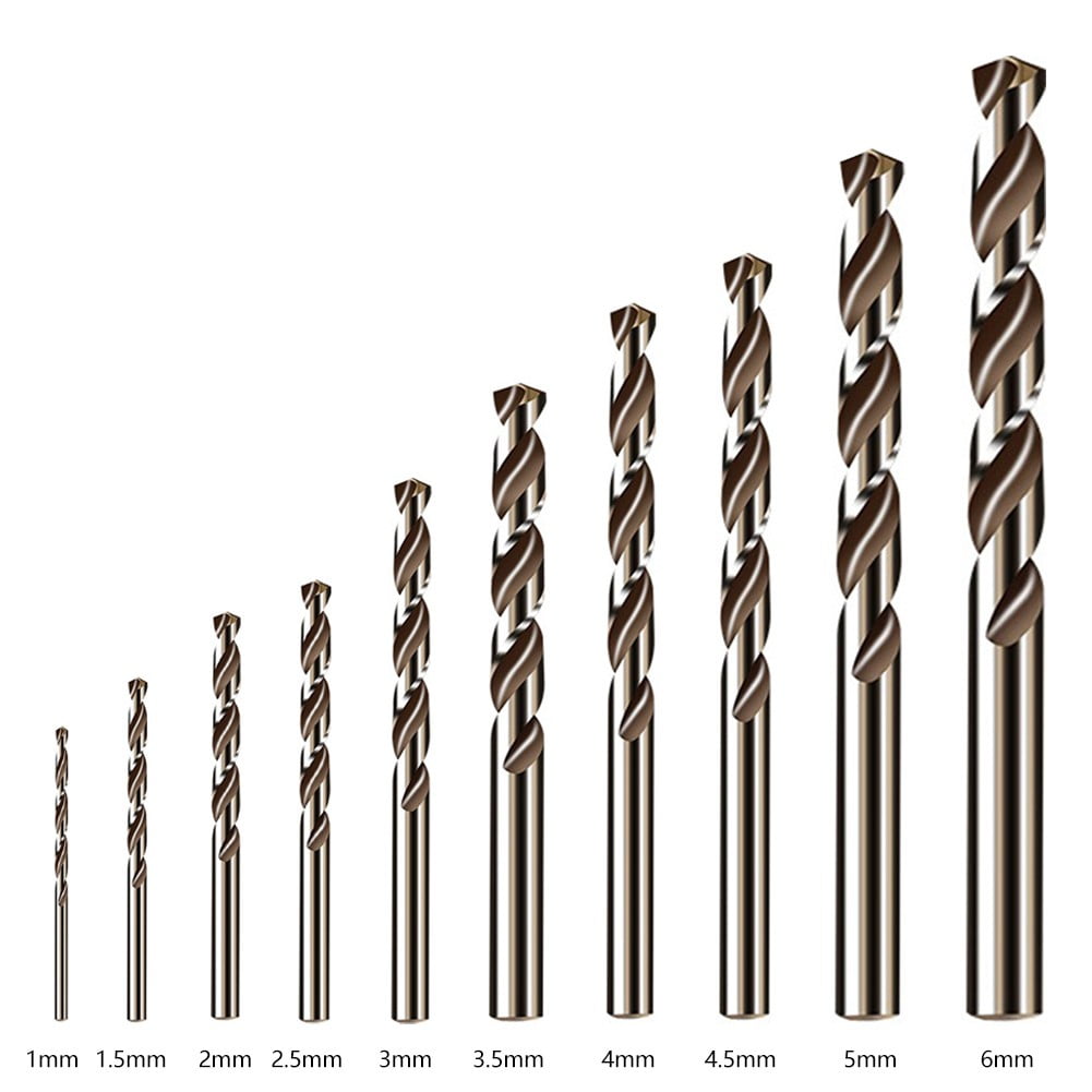 10pc HSS M35 Cobalt Drill Bit Drill Bit Round Shank Gun-Drill Bits for ...
