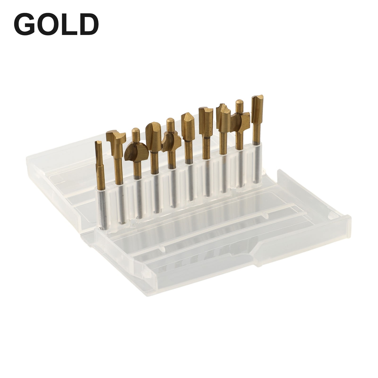 10pc HSS Rotary Tools Wood Carving Bits Engraving Router Bit Rotary ...