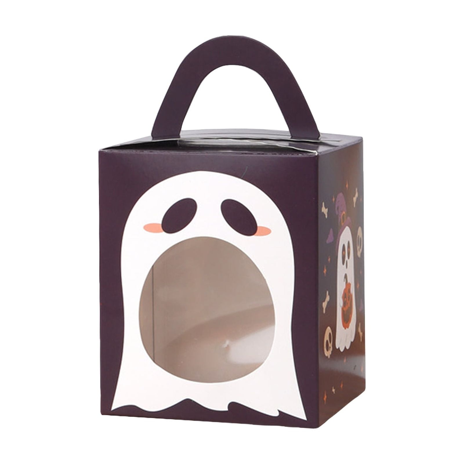 10pc Halloween Box Hand-Held Windowed Paper Cupcake Packaging Boxes ...