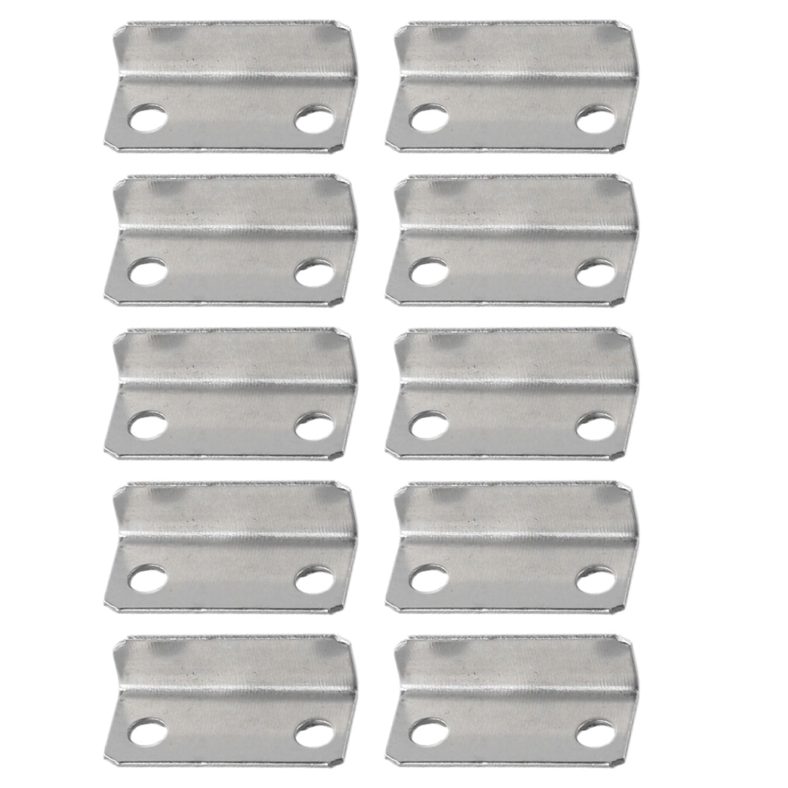 10Pc Home Office Silver Tone Metal Right Angle Drawer Lock Strike Plate ...