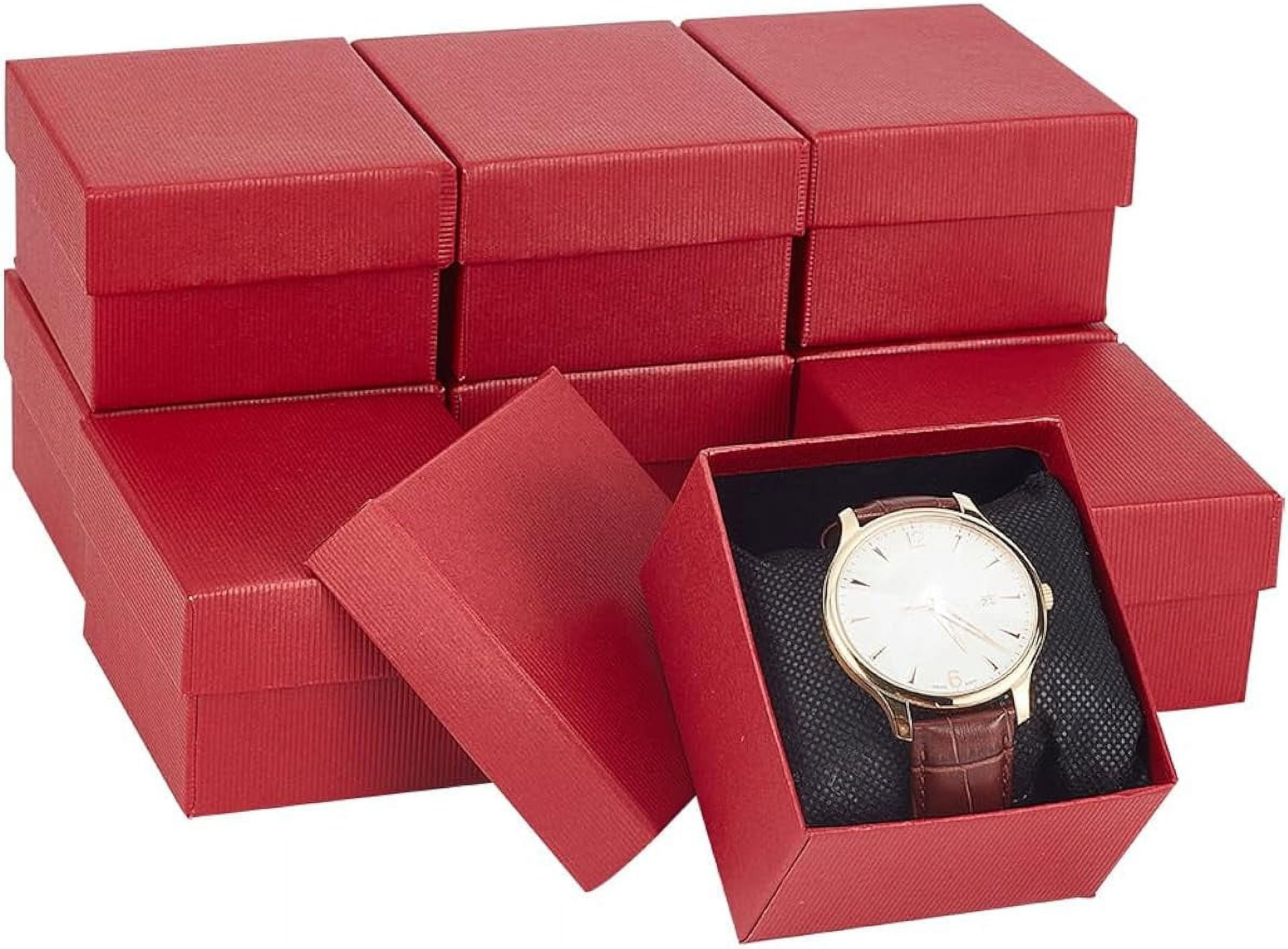10pc Indian Red Paper Gift Boxes Square Watch Box Jewelry Box for ...
