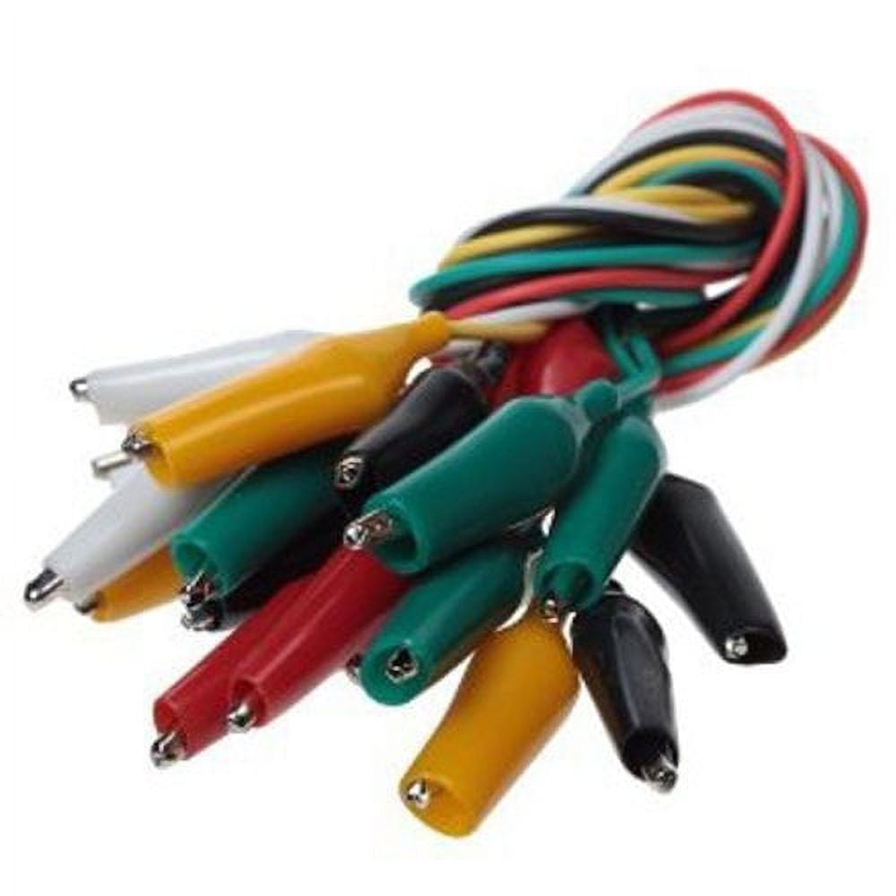 10pc Insulated Test Lead Cable with Alligator Clips Colorful Set - 20 ...