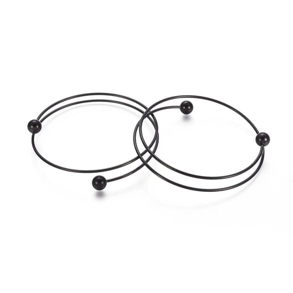 10pc Ion Plating(IP) 304 Stainless Steel Bangles Making Electrophoresis ...