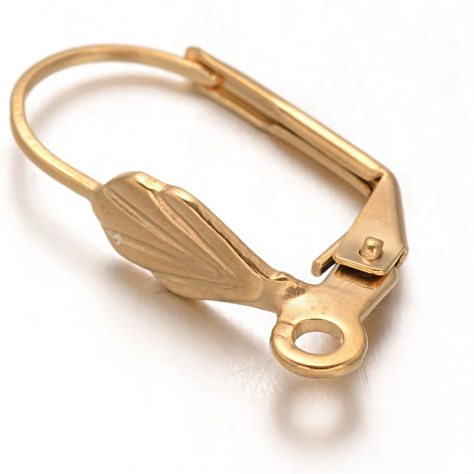 10pc Ion Plating(IP) 304 Stainless Steel Leverback Earring Findings ...