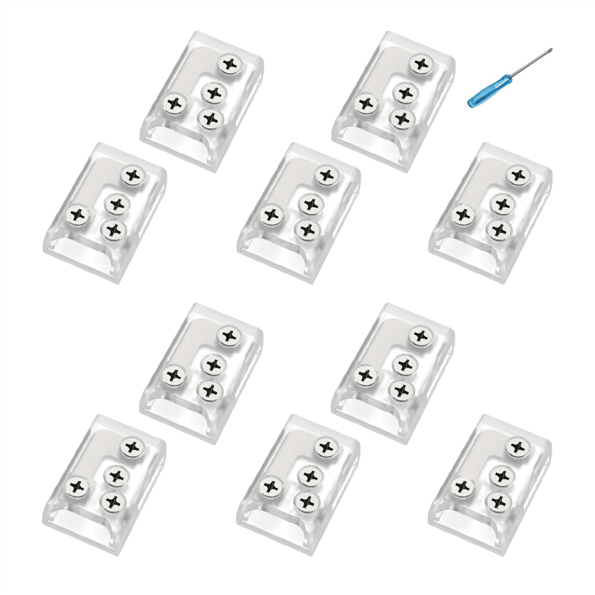 10pc LED Corner Connector with Screw Fixing 24V/5A 2P 10mm L Connector ...