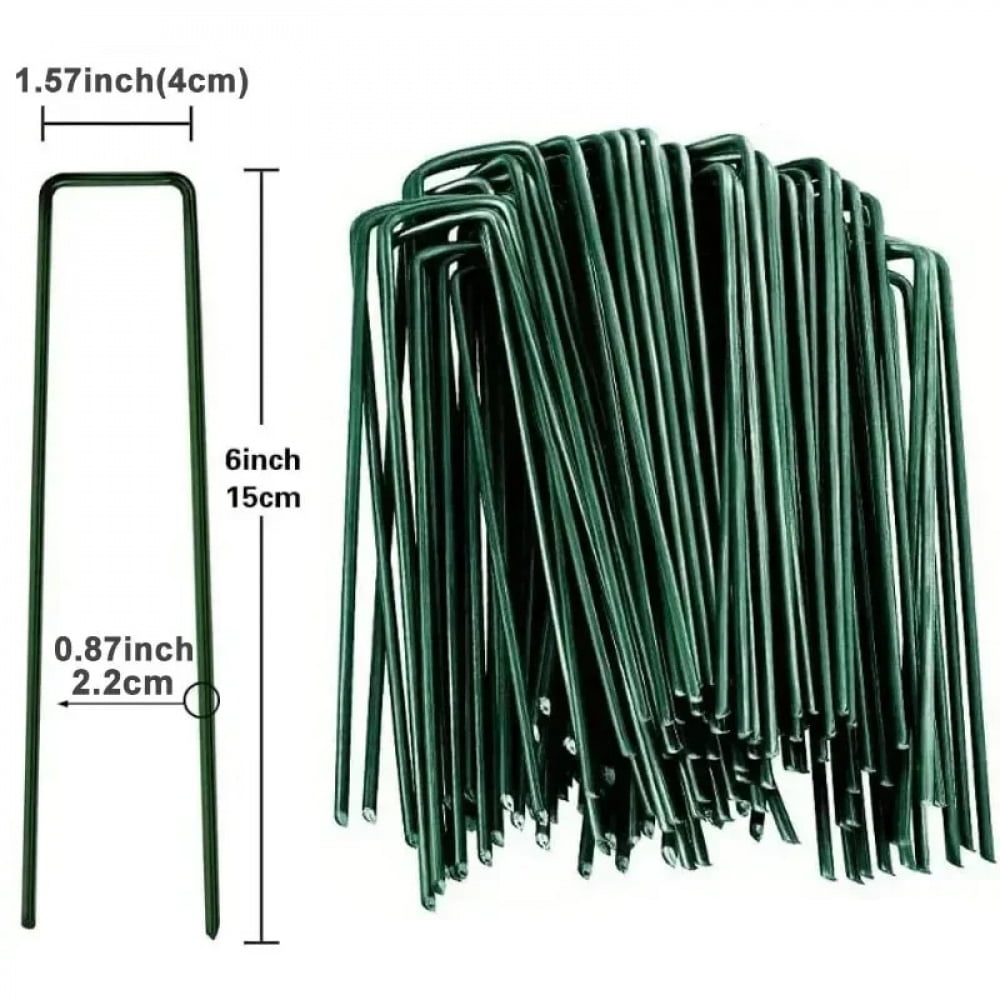 10pc Landscape Staples U-Shaped Garden Pins Garden Stakes Staples Heavy ...