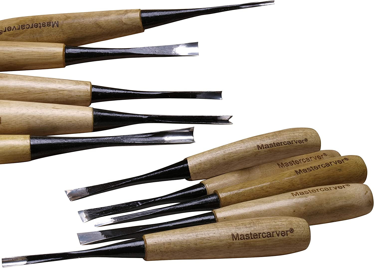 10pc Mastercarver Basic Wood Carving Tools Set w/Canvas Roll 401004 ...