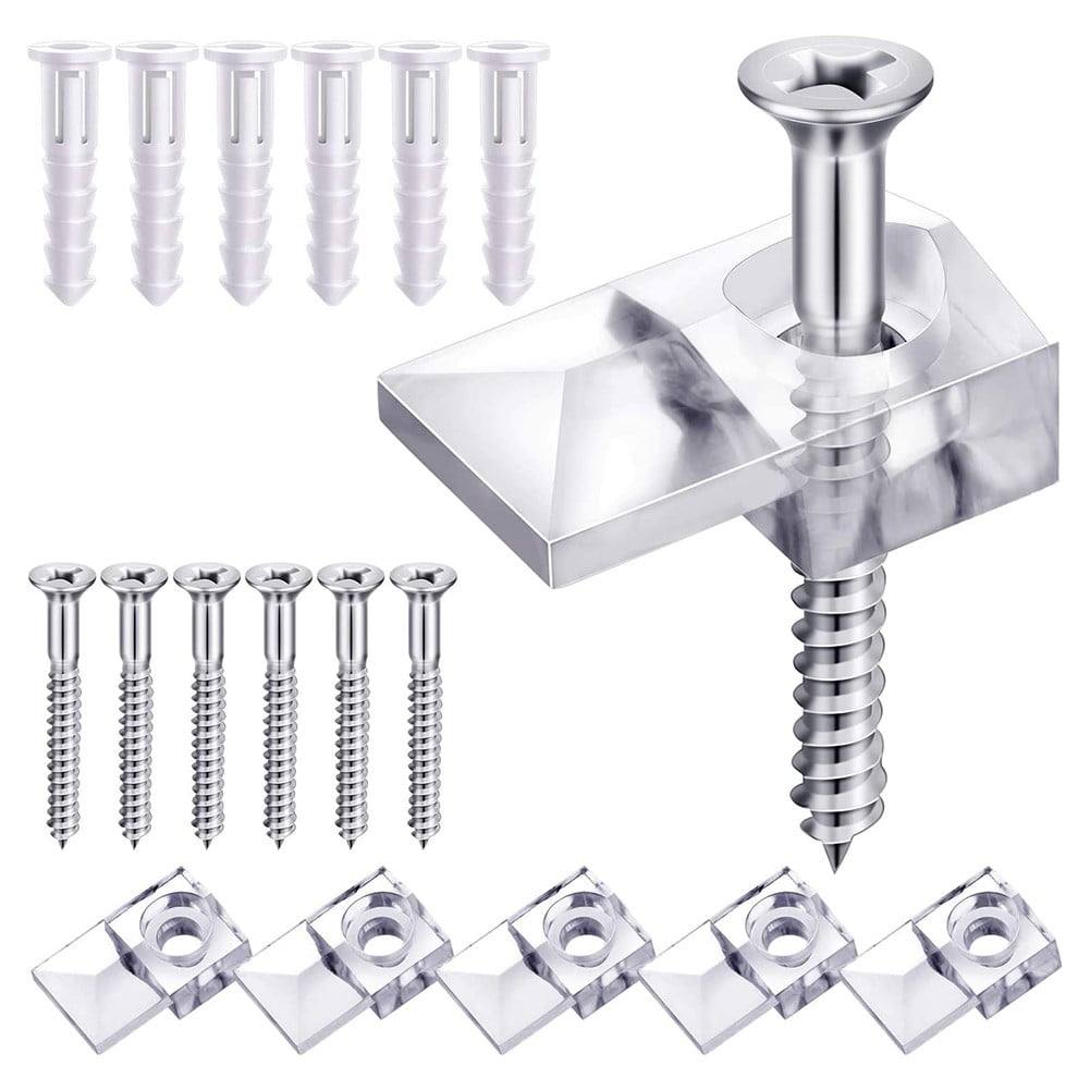 10pc Mirror Holder Clips Glass Retainer Clips Kit Mirror Hanging Kit ...