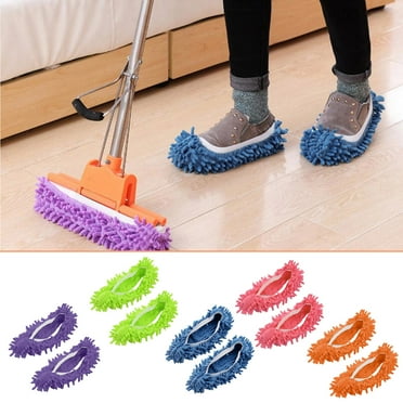 (5 Pairs)10pcs Mop Slippers Shoes Cover, Reusable Microfiber Foot ...