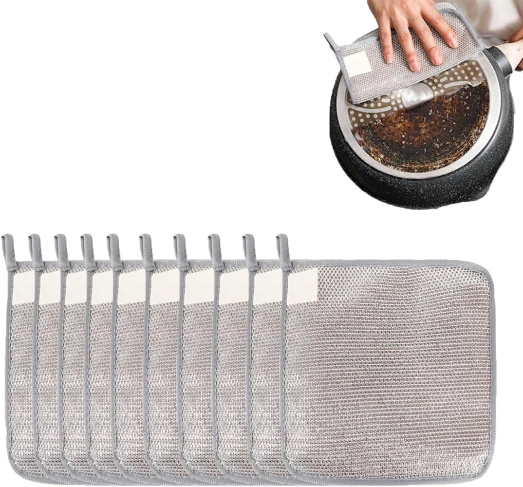 10pc Multipurpose Wire Dishwashing Rags - Non-Scratch Wire Dishcloth ...