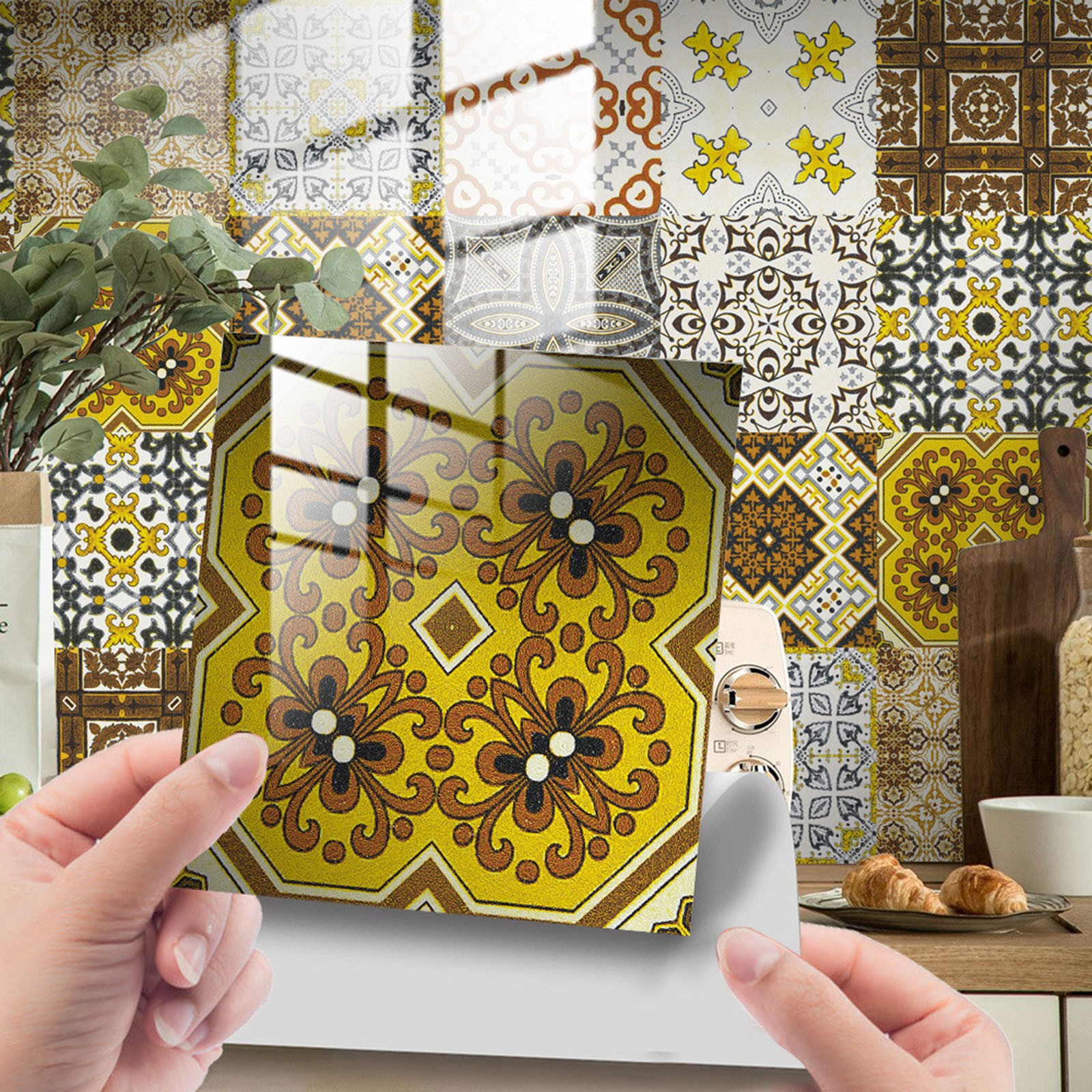 10pc Peel And Stick Ceramic Tile Paste 3D Lattice Ceramic Tile Paste ...